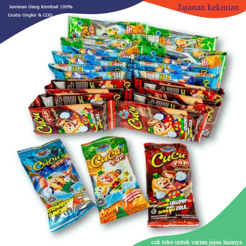 Jual permen cucu pop dg serbuk rasa isi 10pcs-permen jadul-permen enak ...