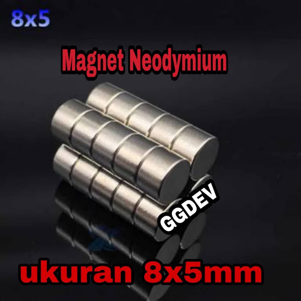 Jual MAGNET NEODYMIUM SUPER KUAT 8x5 MM | Shopee Indonesia