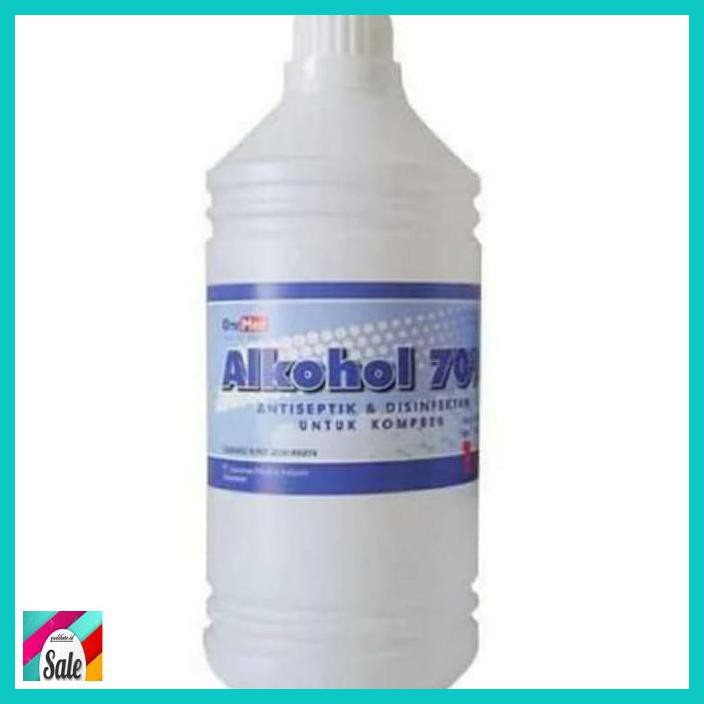 Jual DCDISPOSABLE- TERLARIS ALKOHOL 70% 1 LITER ONEMED ALCOHOL 70% 1 ...