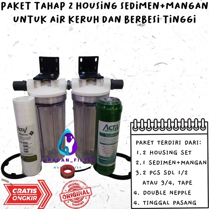 Jual Paket 2 Filter Saringan Air Kotor & Berbesi Nanotech (Sedimen ...
