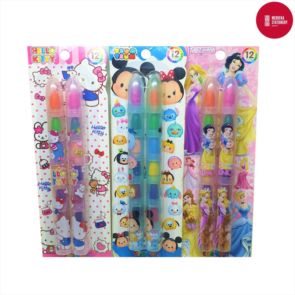 Jual Crayon/Krayon/Alat Warna 12 warna/color Budlet/Lepasan Kecil ...