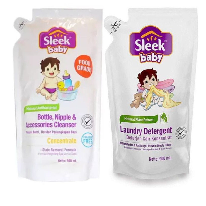 Jual SLEEK CUCI BOTOL BOTTLE NIPPLE CLEANSER / LAUNDRY DETERGEN REFILL ...