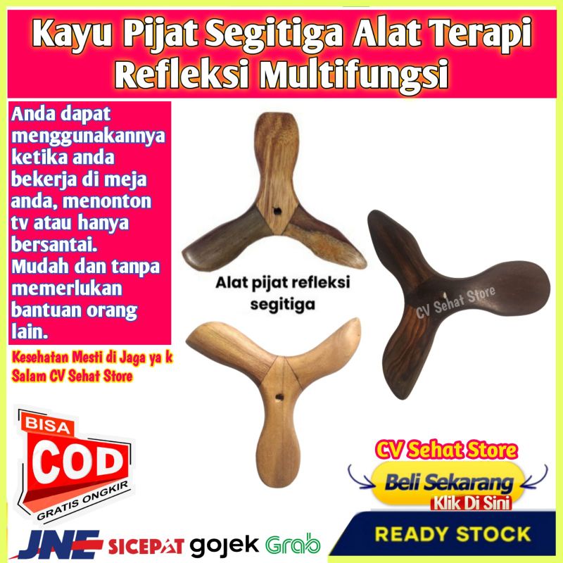 Jual Alat Pijat Segitiga Kayu Kerokan Refleksi Kaki Tradisional ...