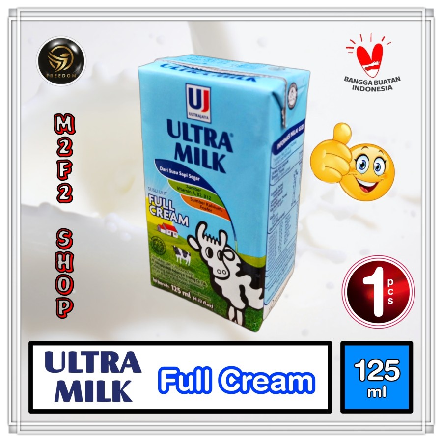 Jual Susu Ultra Mini Kotak UHT Rasa Full Cream - 125 ml (Kemasan Satuan ...