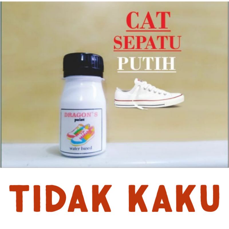 Jual Cat sepatu khusus bahan kain warna Putih FREE KUAS 50ml | Shopee ...