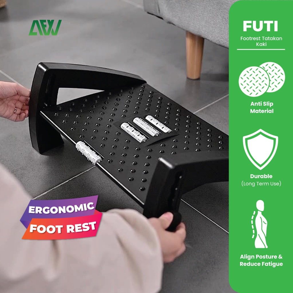 Jual AFW Footrest Under Desk / Pijakan Kaki Meja / Sandaran Kaki ...