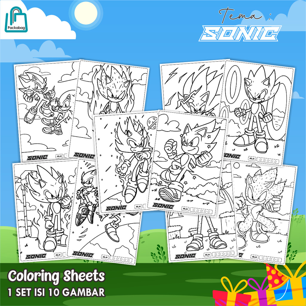 Jual KERTAS MEWARNAI ANAK UKURAN A4 – 1 PACK ISI 10 LEMBAR – COLORING ...