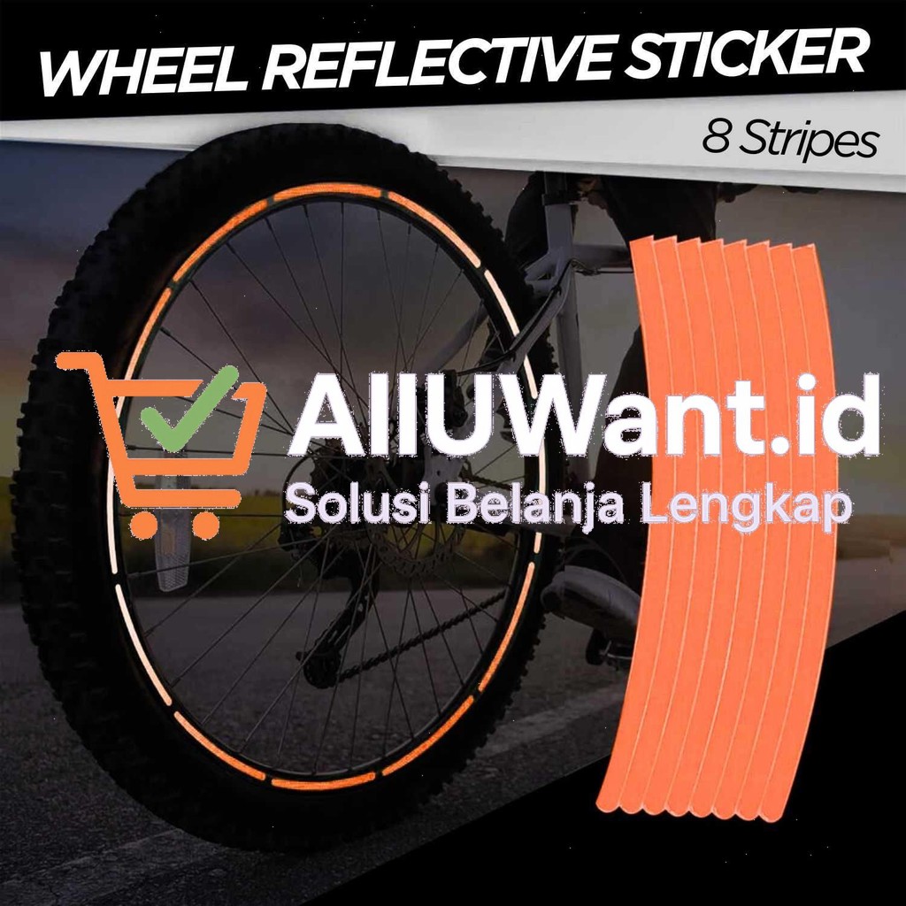 Jual Stiker Roda Sepeda Bicycle Wheel Reflective Sticker 8 Strip - A ...