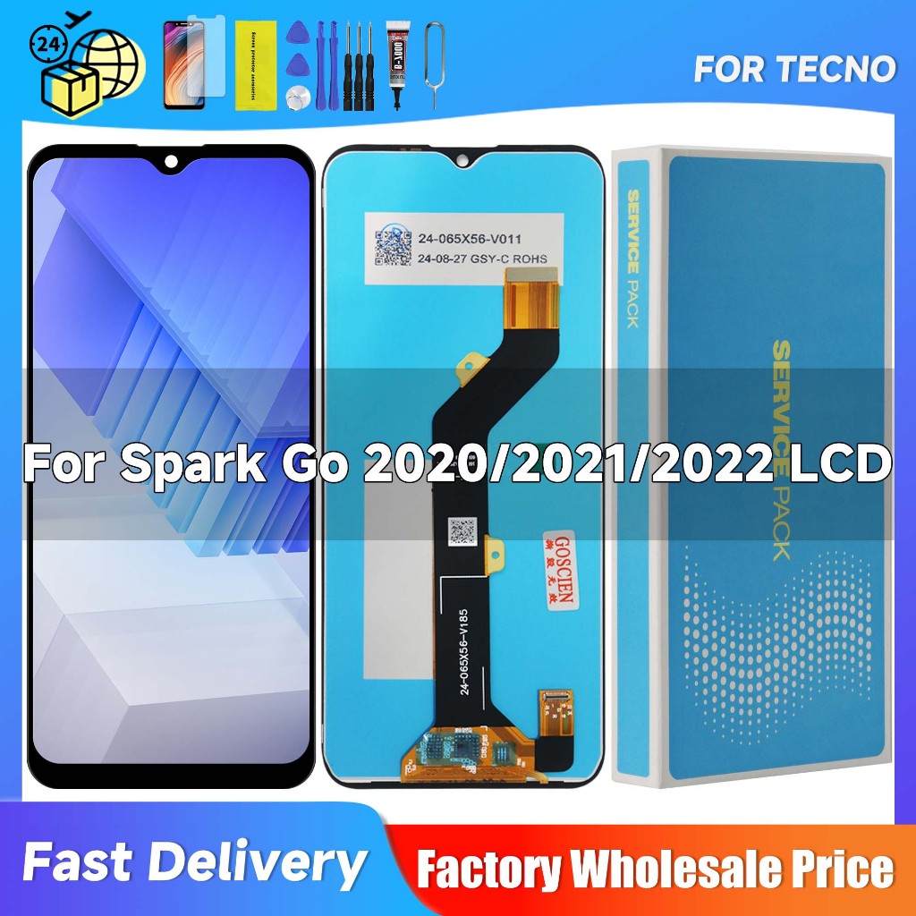 Jual LCD Asli Untuk Tecno Spark Go 2020 2021 2022 Tampilan Layar Sentuh Digitizer Majelis ...
