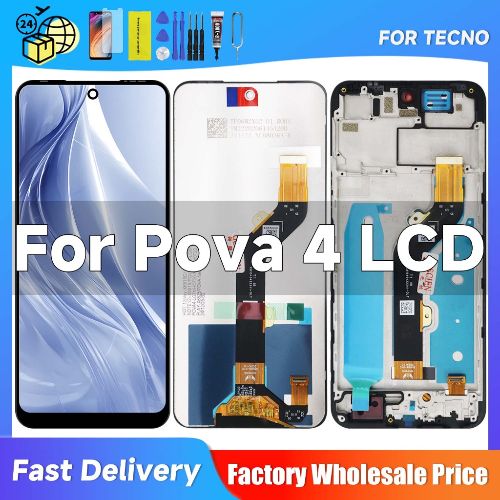 Jual Tools + Frame Original LCD Tecno Pova 4 Pova4 LG7 LG7n LCD Fullest ...