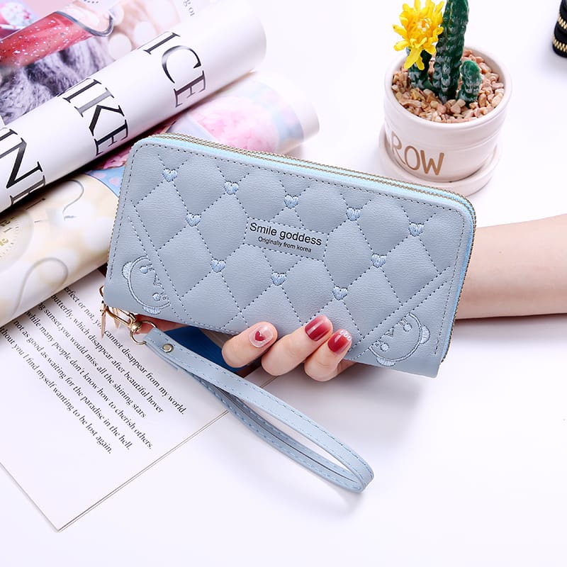Jual Smile Goddess Versi Korea Dompet Panjang Tas Ritsleting Wanita Dompet Koin D307 | Shopee ...