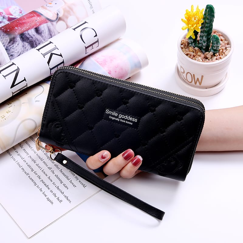 Jual Smile Goddess Versi Korea Dompet Panjang Tas Ritsleting Wanita Dompet Koin D307 | Shopee ...