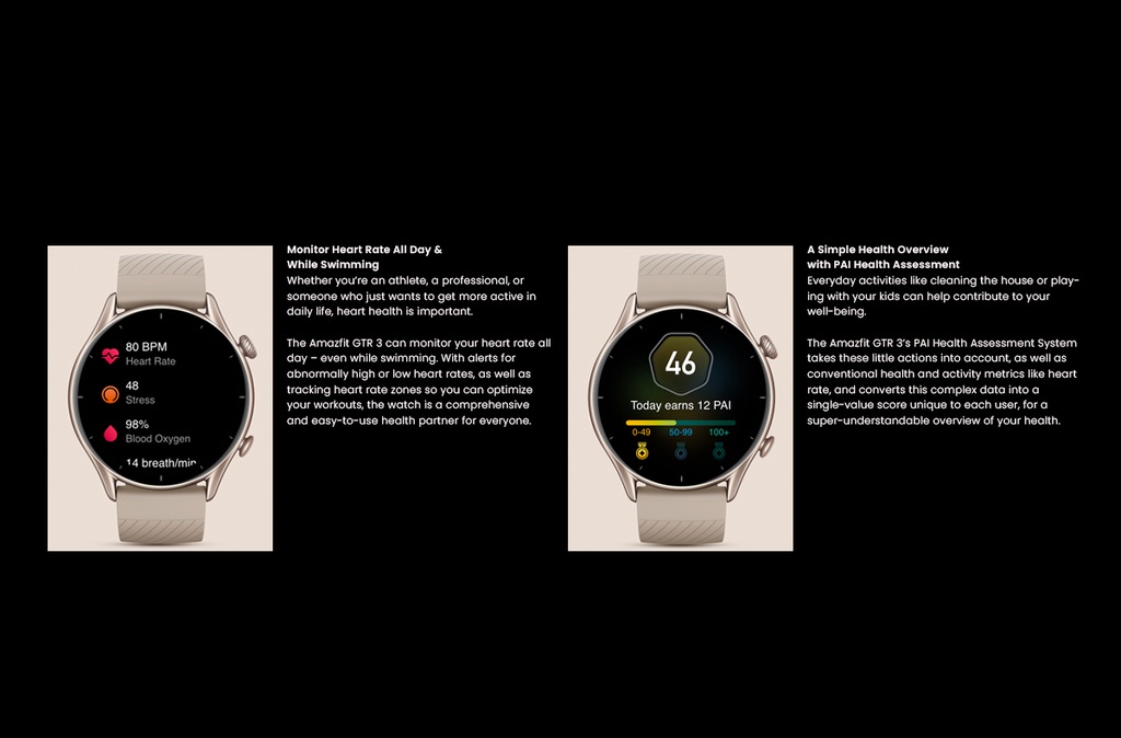 Jual Amazfit Official GTR 3 46mm Smartwatch 1.39" AMOLED Screen GPS Jam ...