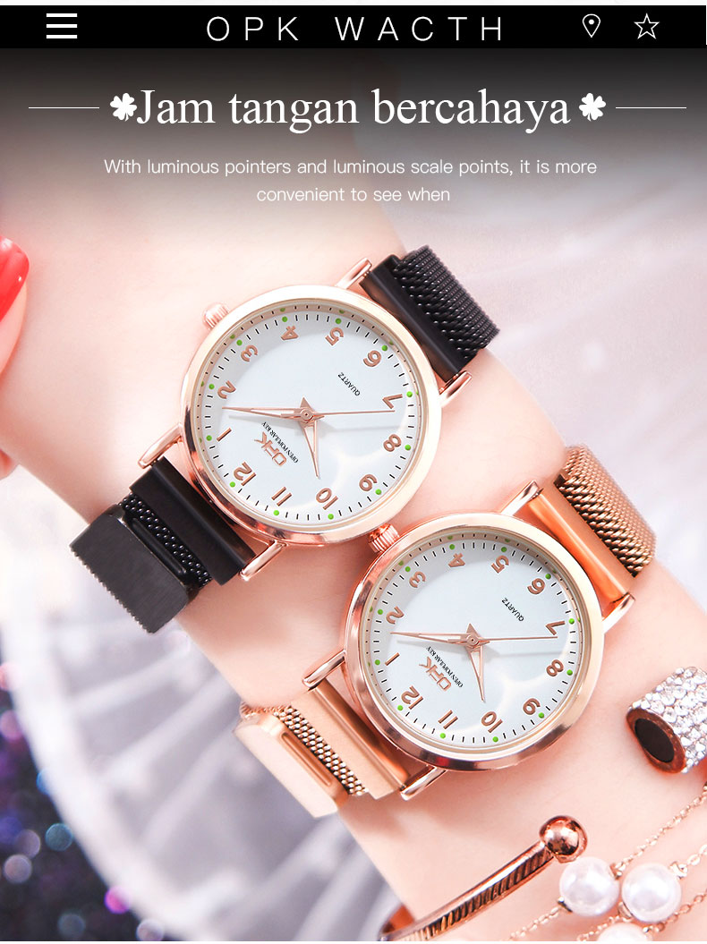 Jual OPK Jam Tangan Wanita Original Anti Air Elegan Terbaru Casual ...