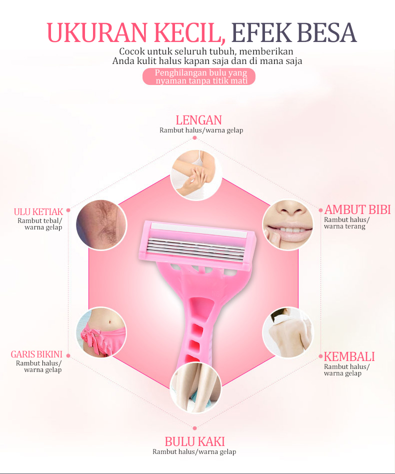 Jual GYT Alat Cukur Wanita 5 Lapisan Razor Pisau Cukur Pencukur Bulu ...