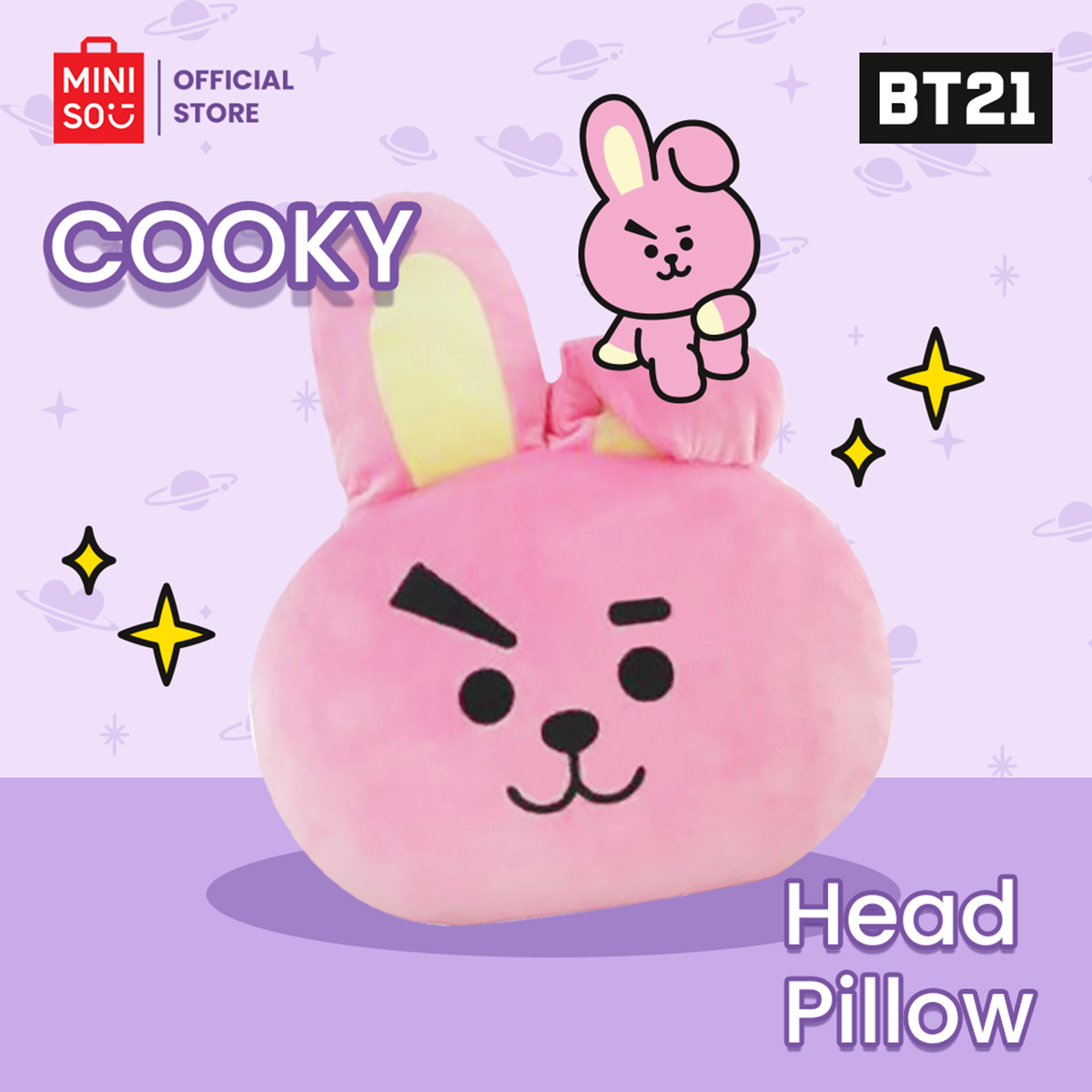 Jual MINISO x BT21 Collection Boneka Bantal Sofa 40CM Bantal Kepala 16 inch Bantal Kursi RJ ...