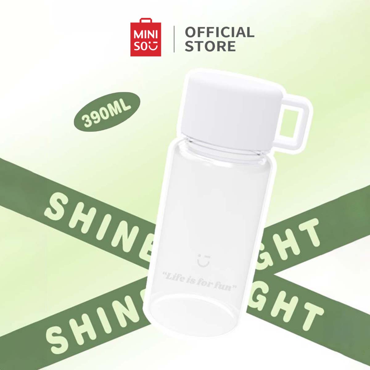 Jual Miniso Botol Plastik Bottle with Handle Mudah Dibuka Desain Mulut ...
