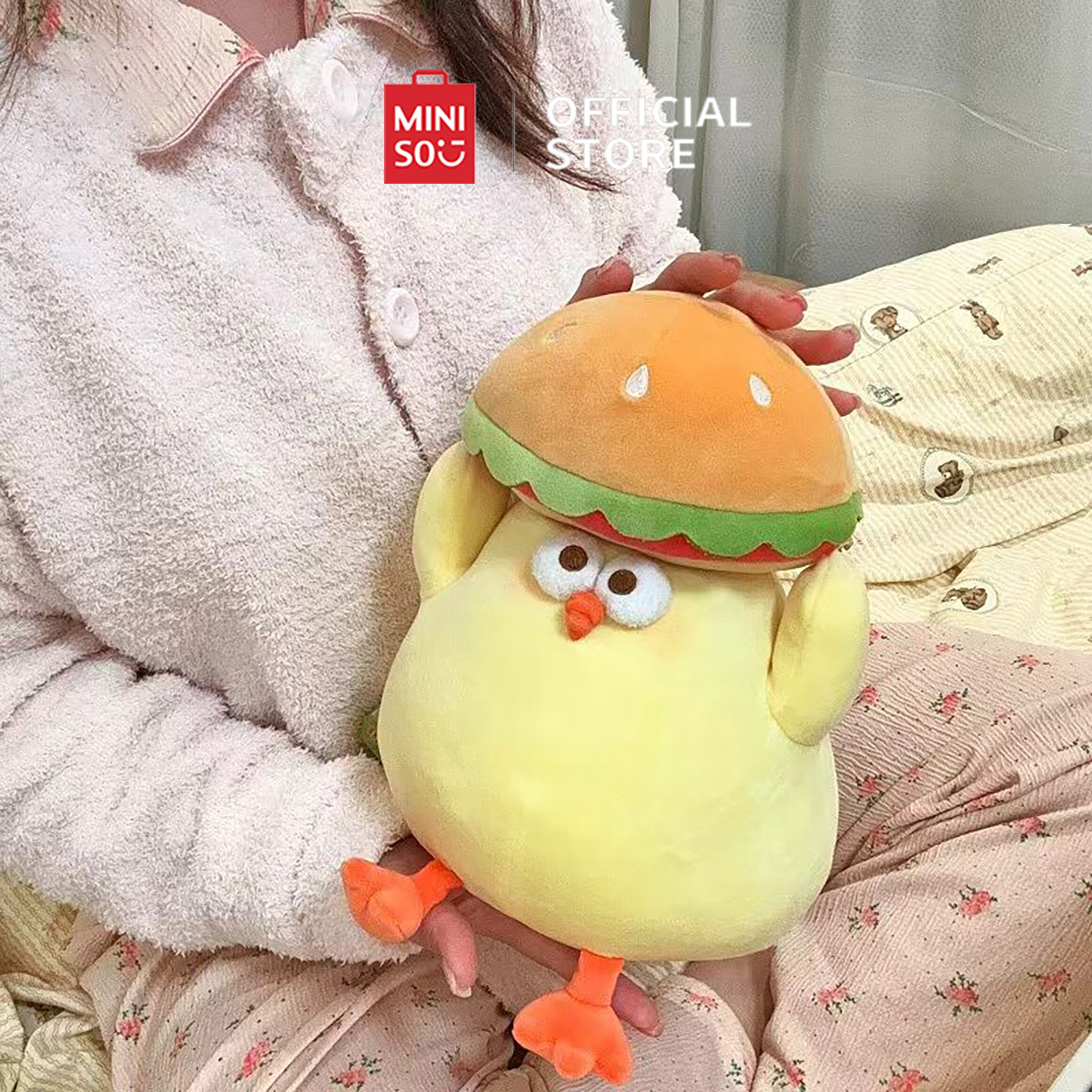 Jual Miniso x Dundun Collection Boneka Dundun Burger di Kepalaku Plush ...
