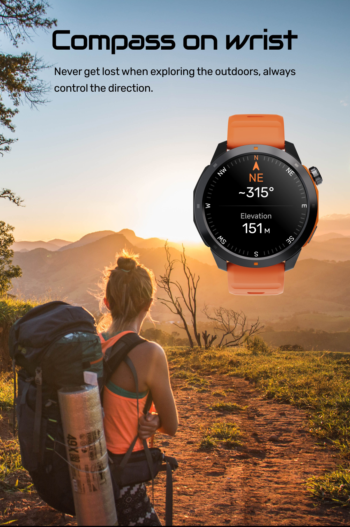 Jual Aolon Navi R3 Smartwatch GPS Map Running Pace Compass True ...