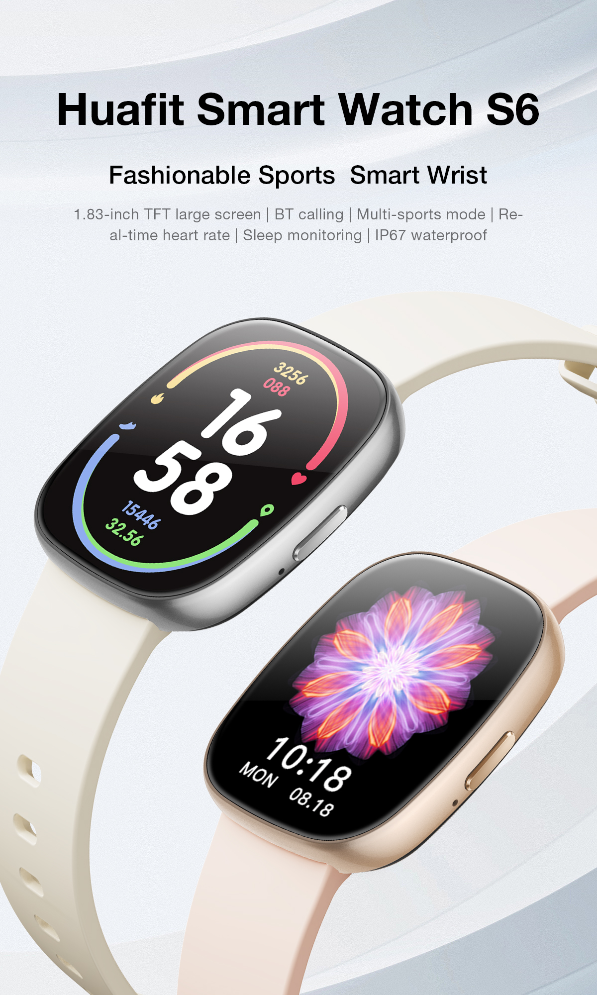 Jual Huafit S6 Smartwatch Wanita Original Telepon WhatsApp Mode ...