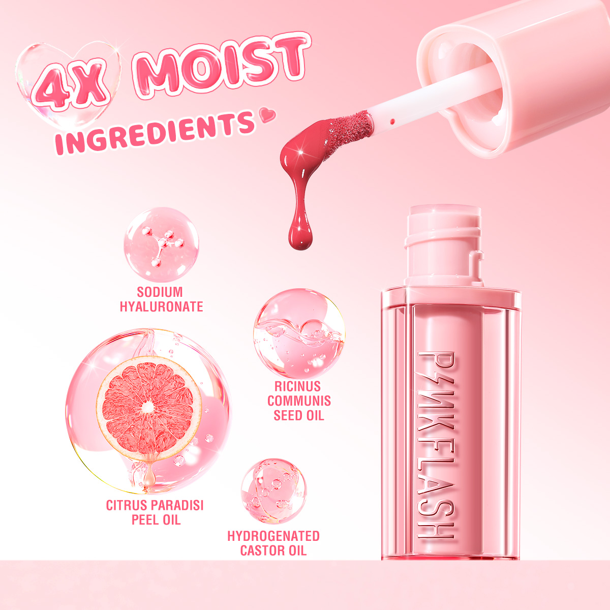 Jual PINKFLASH Transferproof Bubble Glowy Tint Lips liptint Bubble Long ...