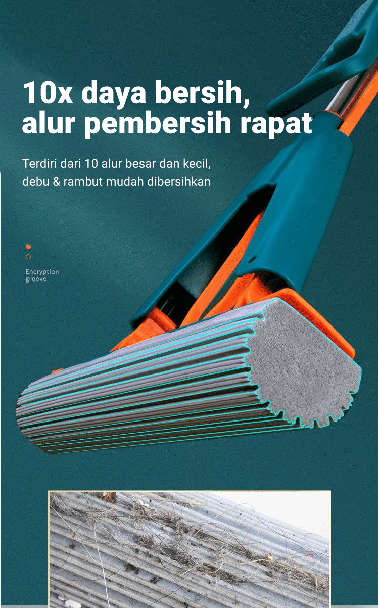 Jual Hoptech - Pel Lantai Spons Lipat Otomatis | Sponge Mop Jumbo 29cm ...
