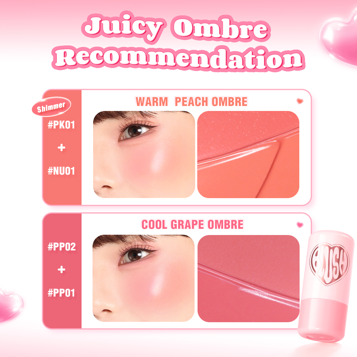 Jual PINKFLASH Multi-Use Watery Blush Stick Healthy and Rosy Cream ...