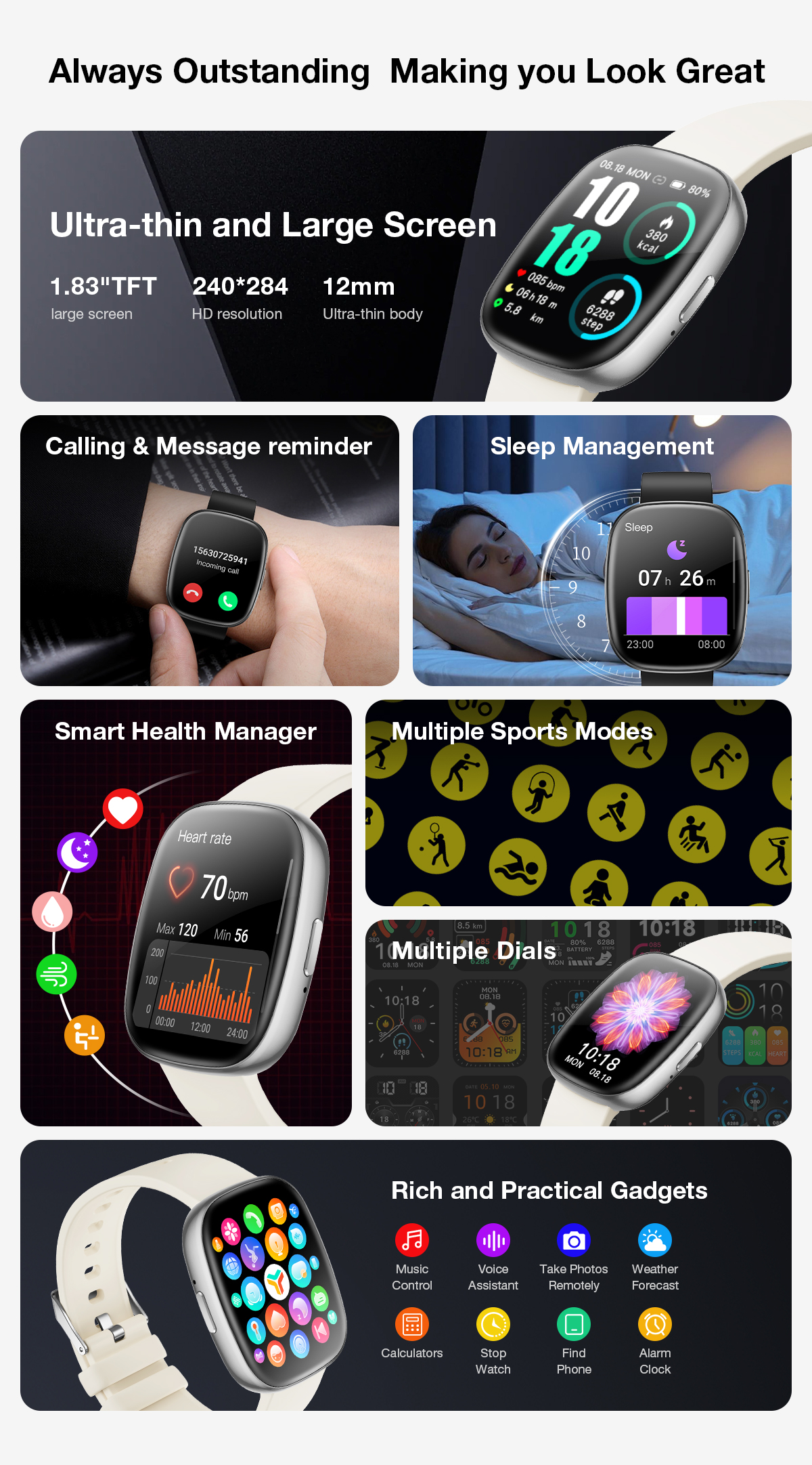 Jual Huafit S6 Jam Smartwatch Wanita Mini 40mm Original Bluetooth Call ...