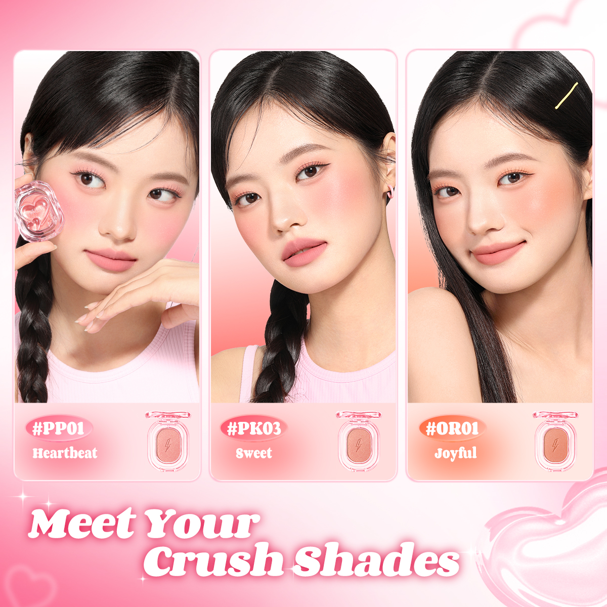 Jual PINKFLASH Mellow Radiant Blush Matte Shimmer Blush Powder Cheek ...