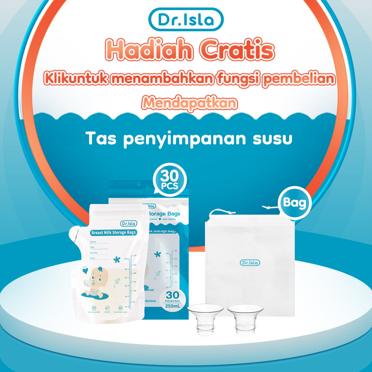 Jual Dr.isla Pompa Asi Elektrik Handsfree Fungsi Lampu Malam Wireless ...