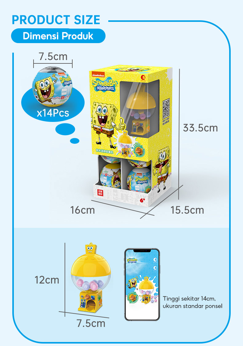 Jual OHSOME TOYS - Trendy Sound Produk SpongeBob SquarePants Mesin ...