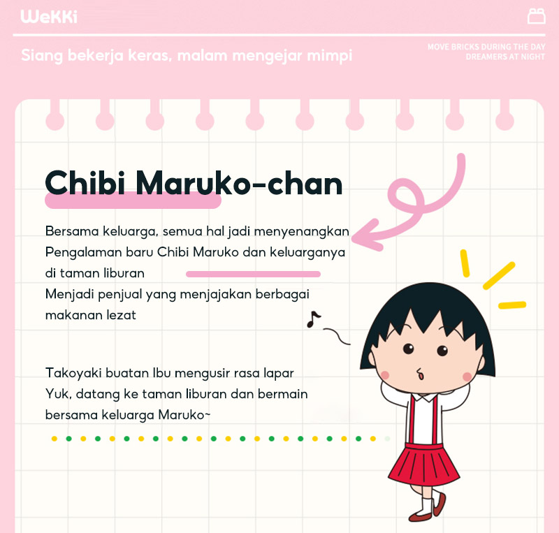 Jual OHSOME Wekki Brick Block Blind Box Gacha Set Koleksi Figure Chibi Maruko Chan Seri Holiday ...