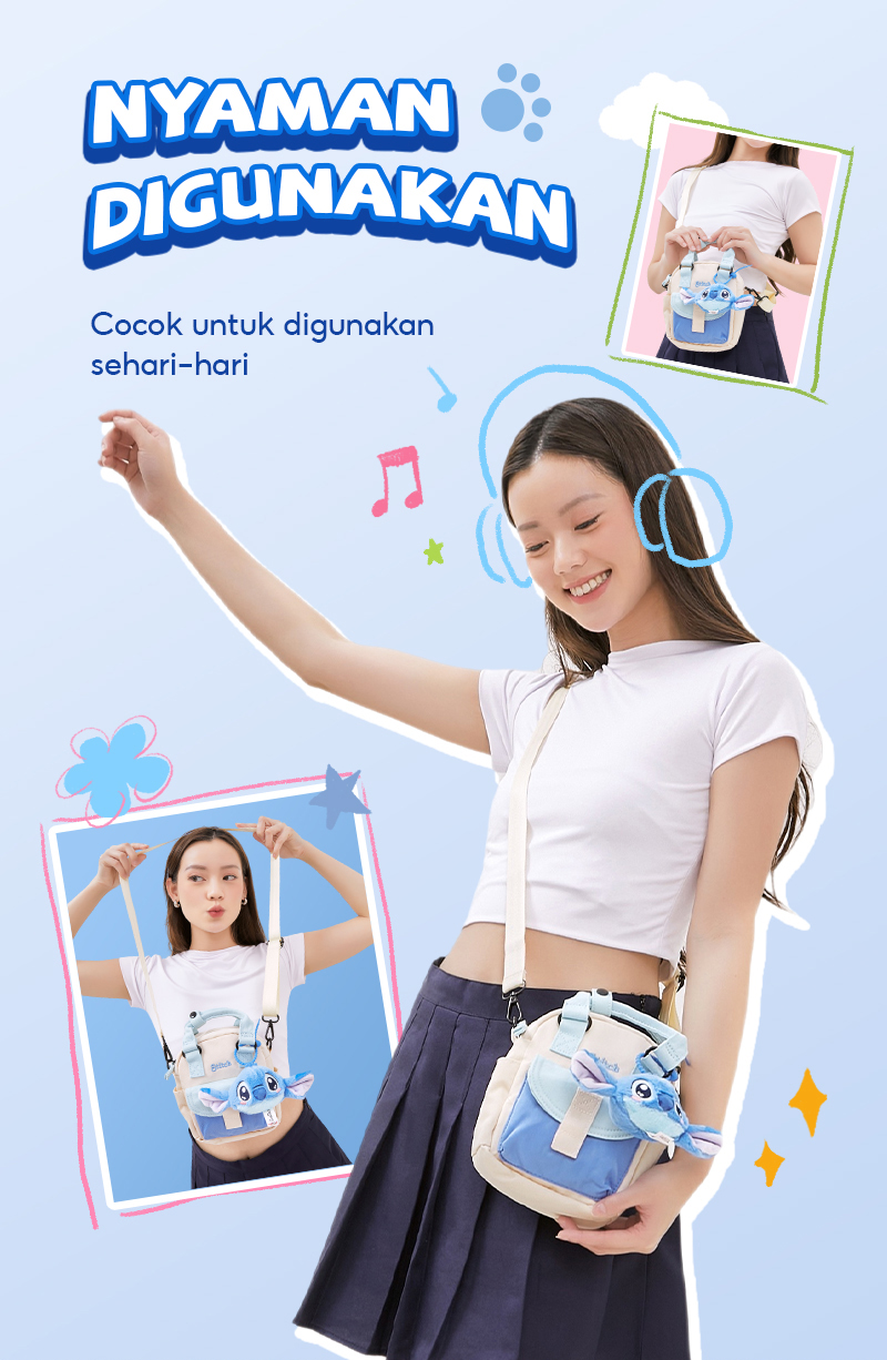 Jual 【OHSOME x Disney】- Egradable Stitch Crossbody Bag Tas Selempang ...