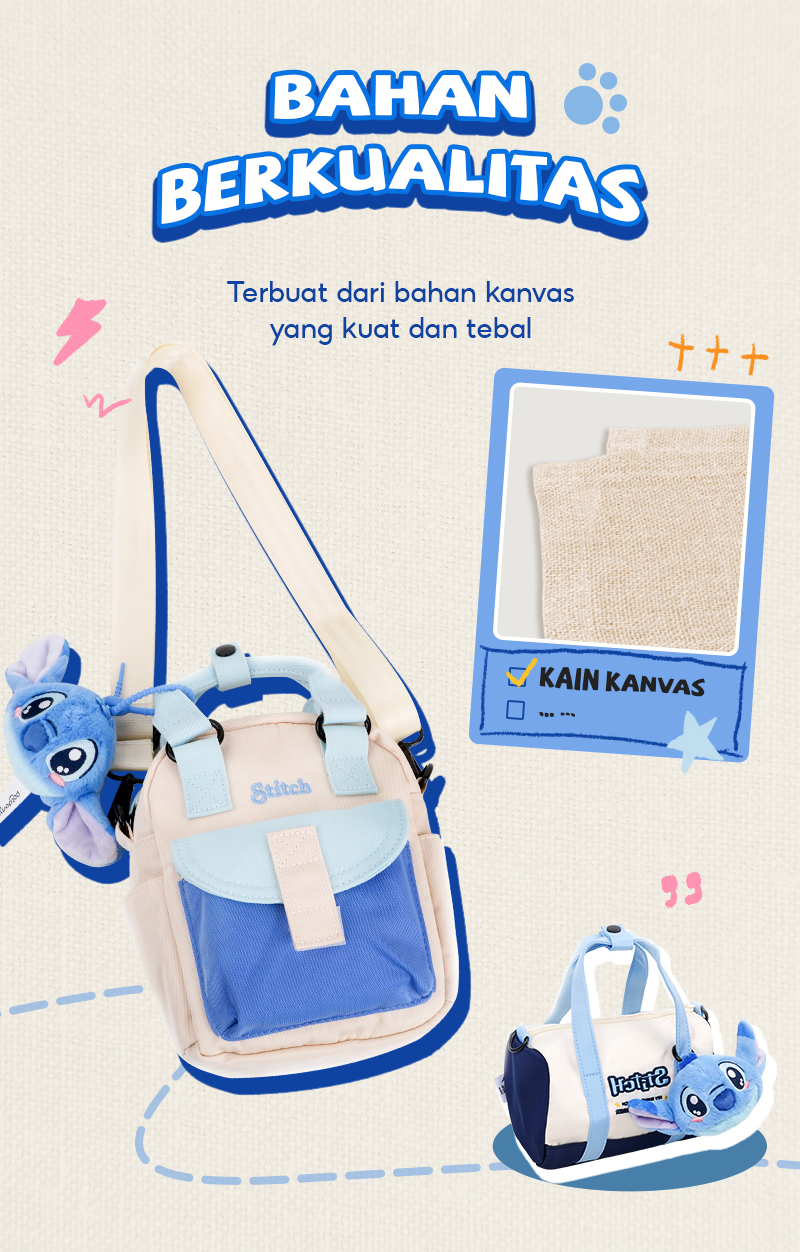 Jual 【OHSOME x Disney】- Egradable Stitch Crossbody Bag Tas Selempang ...