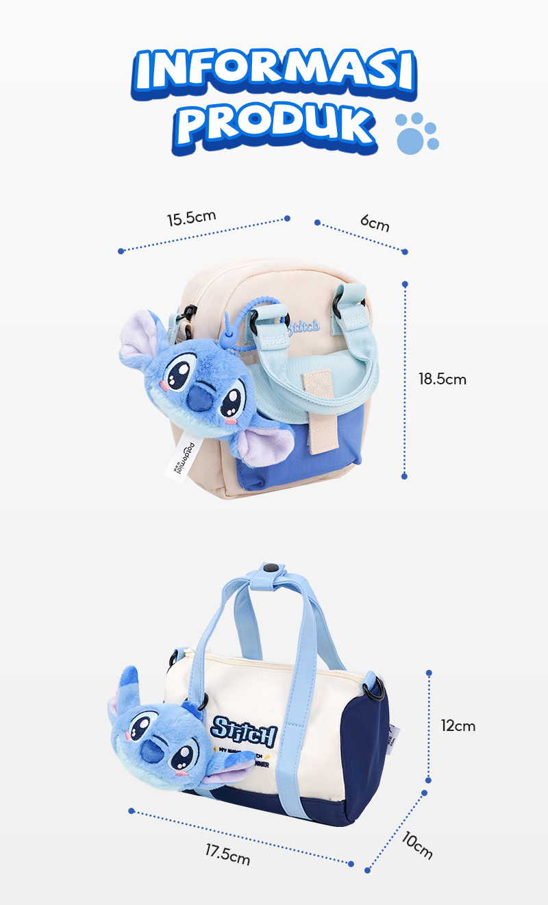 Jual 【OHSOME x Disney】- Egradable Stitch Crossbody Bag Tas Selempang ...
