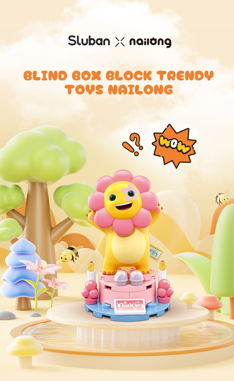 Jual OHSOME [9 piece set] sluban·Milk Dragon Blind Box Building Blocks ...