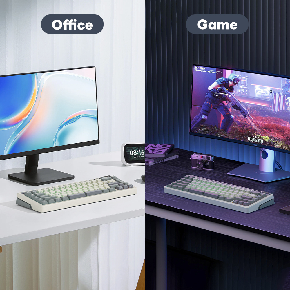 Jual Royal Kludge RK M70 Mocha Grey 73 Key With TFT Screen Gasket ...