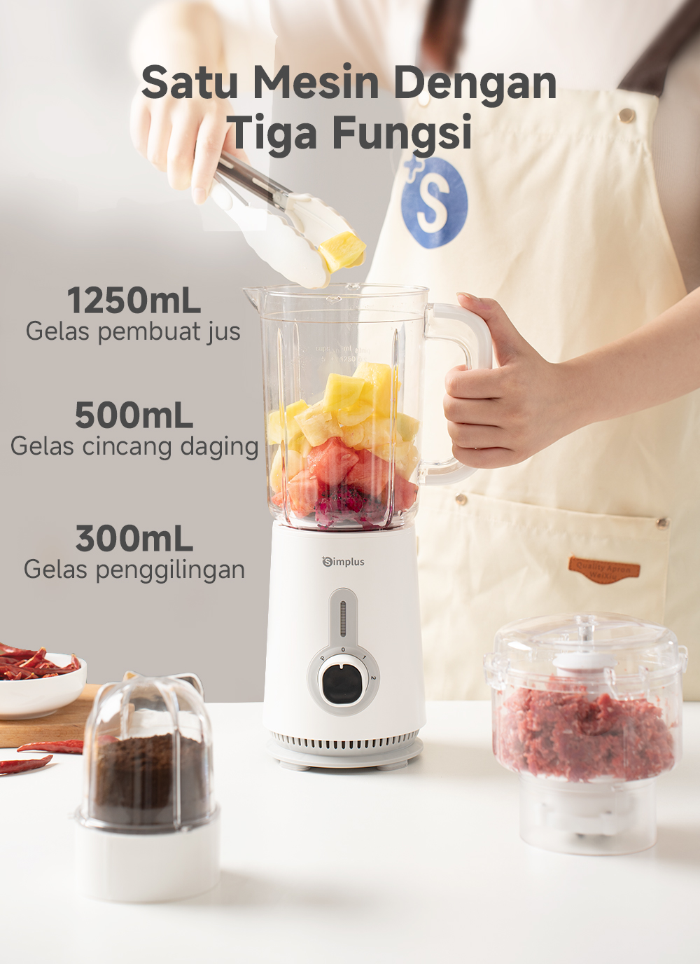 Jual INSSA Blender Serbaguna 1.25L - 380W - Pelengkap 3 Cangkir banyak ...