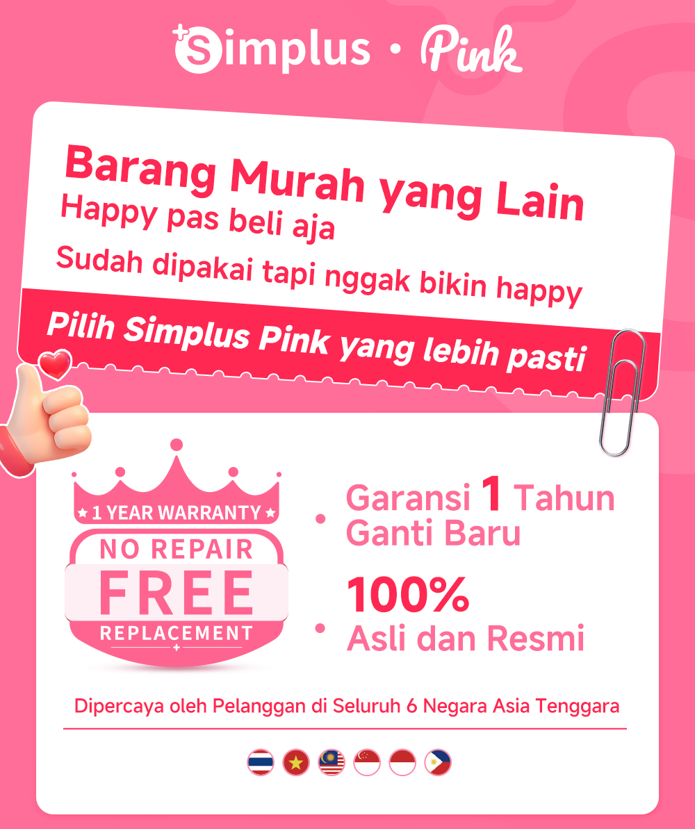 Jual Simplus Pink 2in1 Catokan 2 fungsi Panas cepat 30 detik Panel apung 3D tidak menarik rambut ...