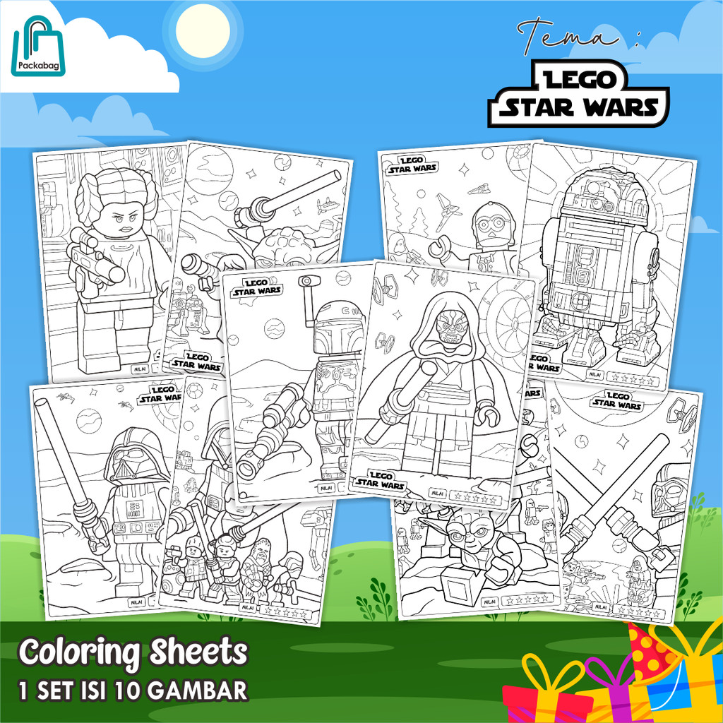 Jual KERTAS MEWARNAI ANAK UKURAN A4 – 1 PACK ISI 10 LEMBAR – COLORING ...