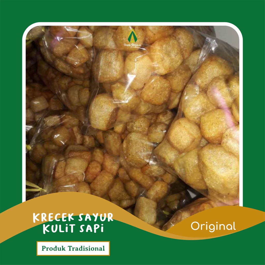 Jual Krecek sayur Kulit sapi asli | kemasan 500gr | rambak sapi ...