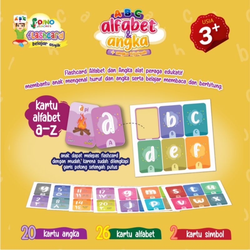 Jual FLASH CARD EDUKADI ANAK ABJAD ANGKA | Shopee Indonesia