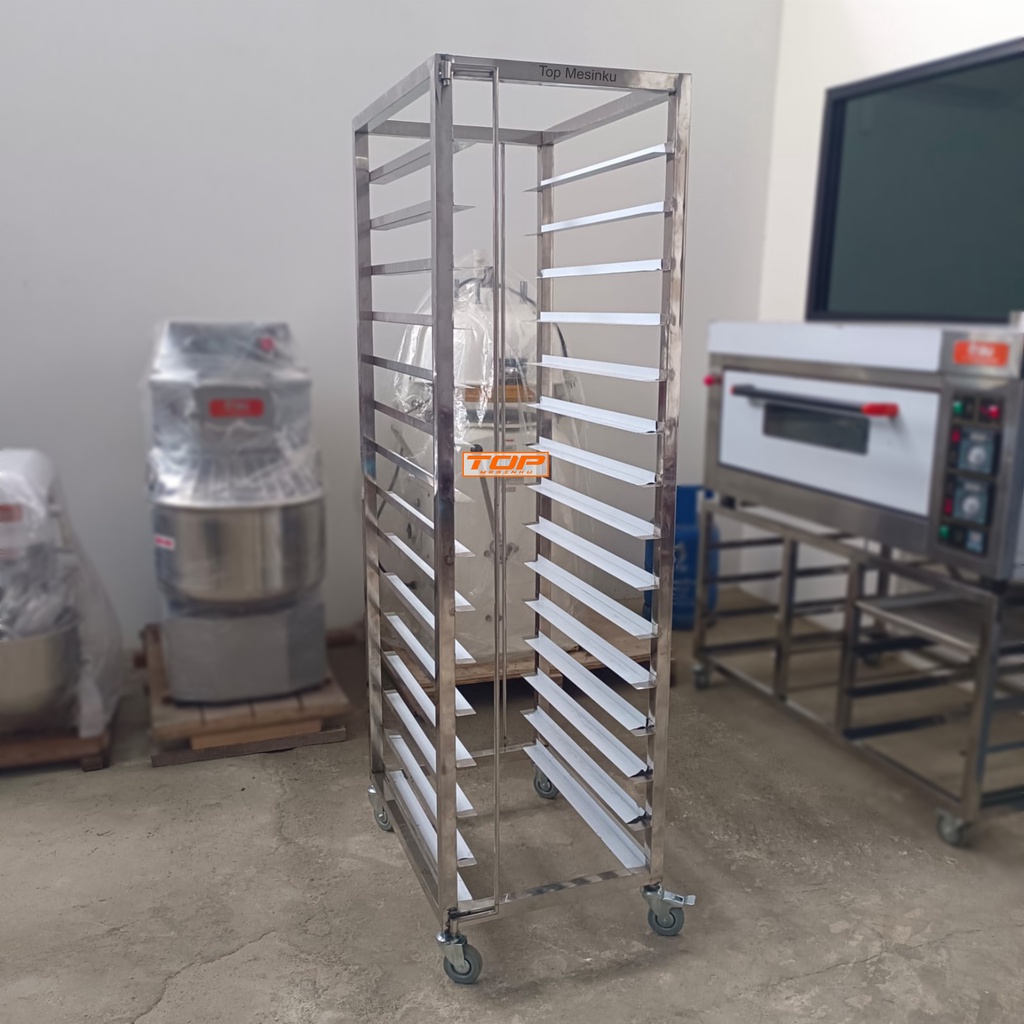 Jual Trolley Bakery 15 Level stainless steel TBU-BRT15T - bakery pan ...