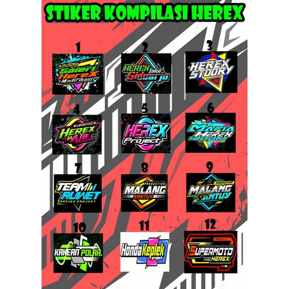 Jual Sticker laminasi HEREX kompilasi. | Shopee Indonesia