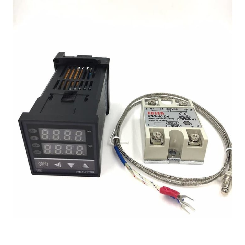 Jual REX-C100 digital PID Temperature Controller kit dan SSR 40A | Shopee Indonesia