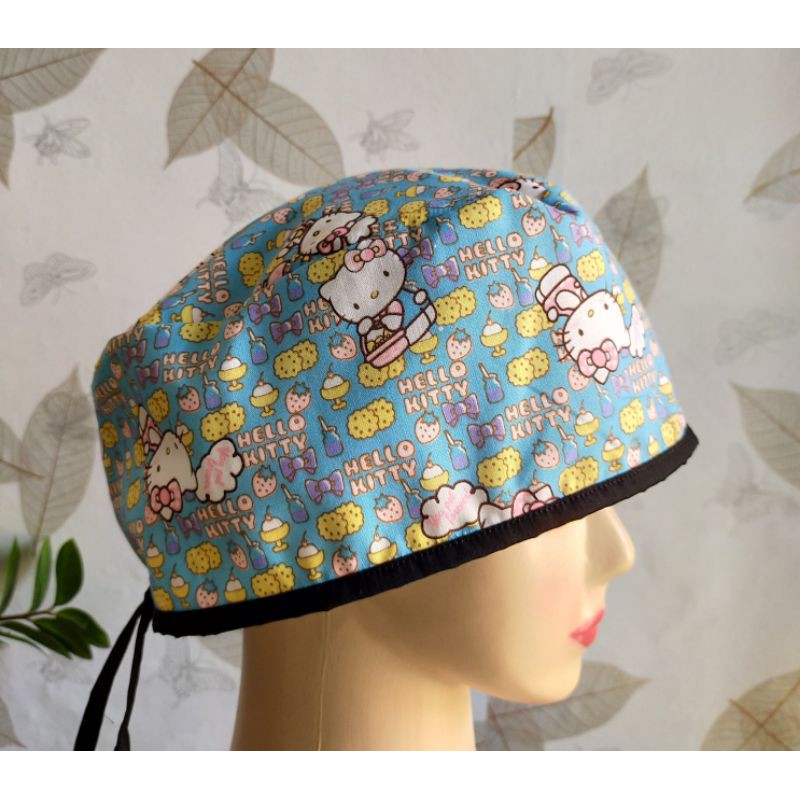 Jual Topi Dokter/Scrub Hat /Surgical Cap/Headcap / Hello Kitty Biru ...