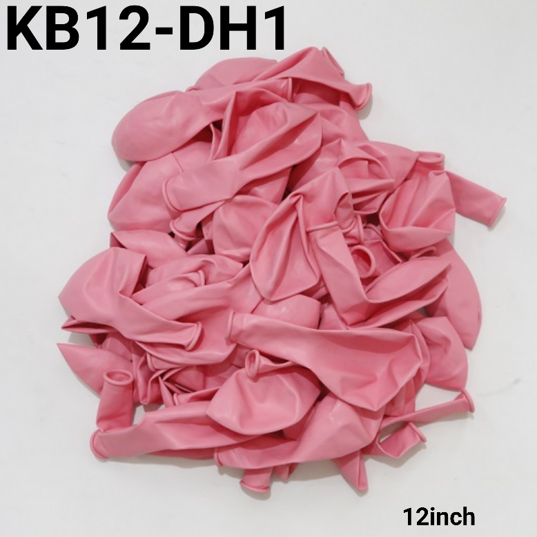 Jual KB12-DH1 Balon latex 12 inch 30 cm doff tebal pink baby pink (Balon Latex Bulat Doff ...