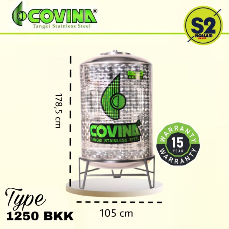 Jual Tandon Air /Toren Air /Tangki Air - STAINLESS COVINA BKK 1250 ...