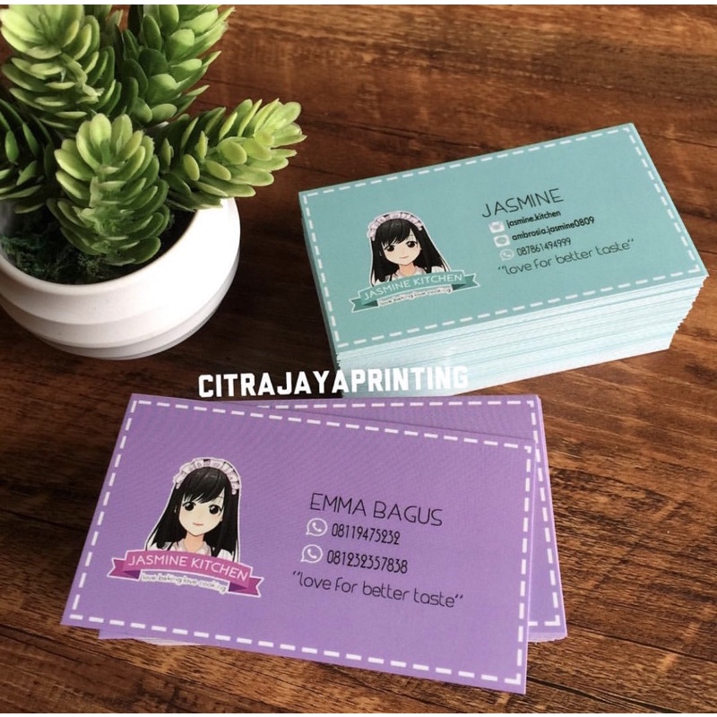 Jual Kartu Nama / Cetak Name Card Custom Full Color / Art Carton ...