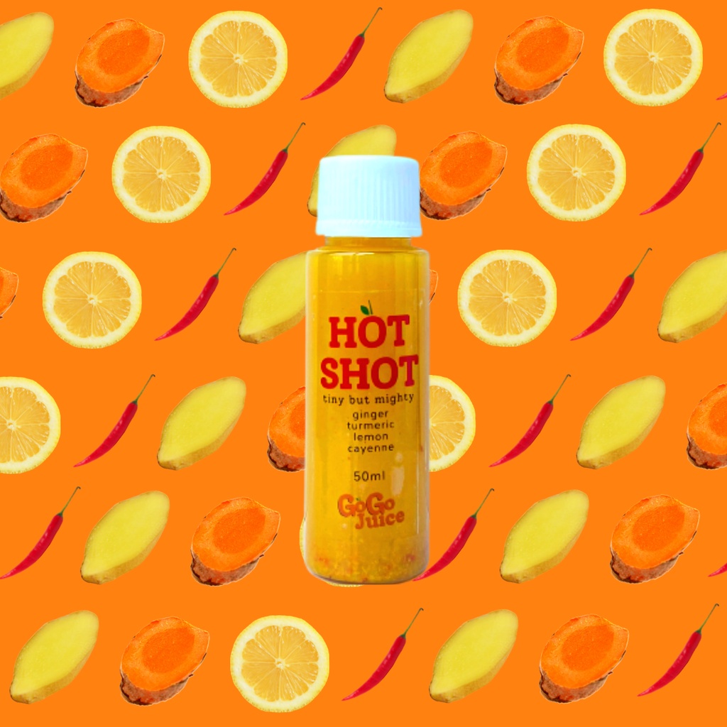 Jual Hot Shot 50ML Ginger Immunity Shot Cold Pressed Jahe Kunyit Lemon ...